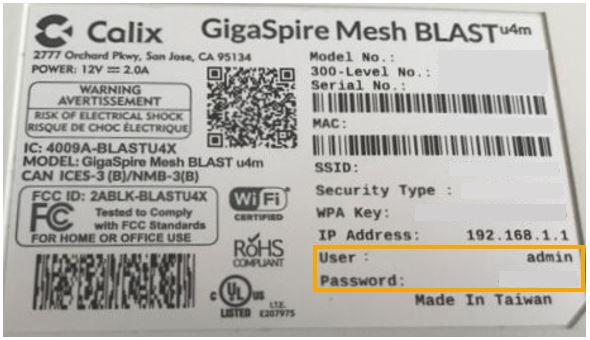 How do I view/change my WiFi settings for the Calix Blast U4 Wireless ...
