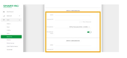 How do I change the WiFi password on the Smart/RG router?