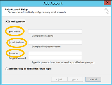 How do I set up email in Outlook?